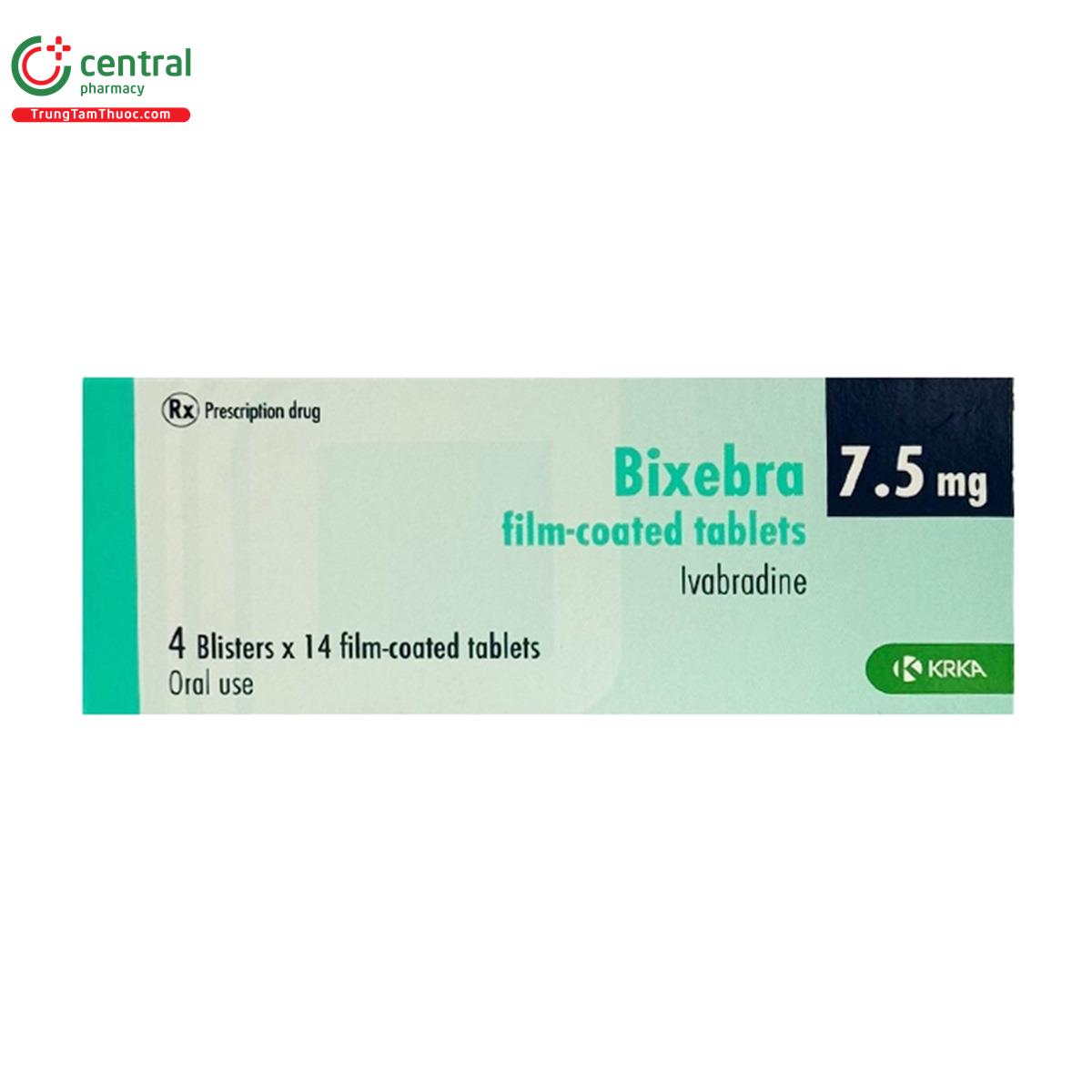 Thuốc Bixebra 7.5mg - điều trị đau thắt ngực ổn định mạn tính