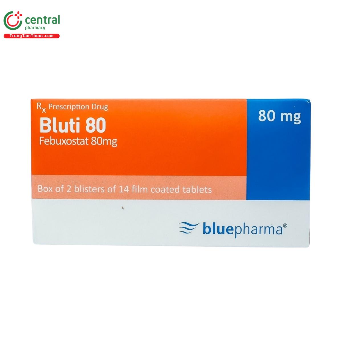 Thuốc Bluti 80 (Febuxostat) điều trị tăng acid uric huyết mạn tính