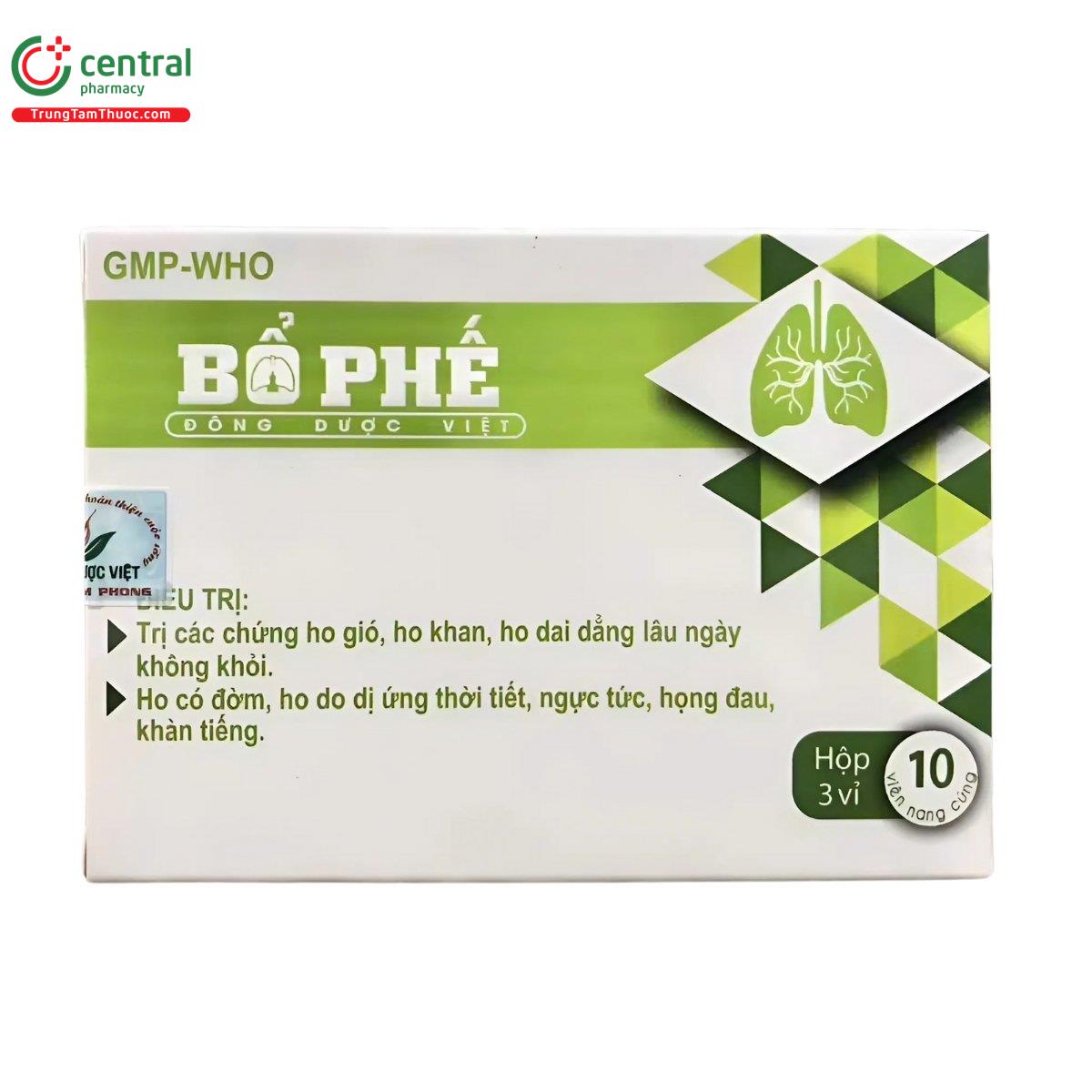 Thuốc Bổ Phế Đông Dược Việt trị ho, tức ngực, đau họng, khàn tiếng