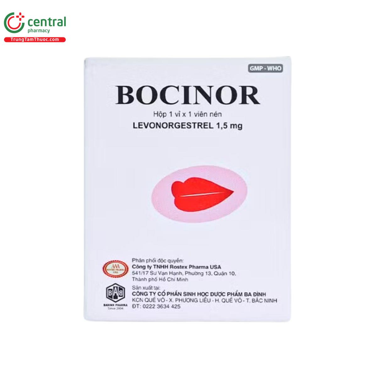 Thuốc Bocinor Rostex Pharma USA 1,5mg - Viên uống tránh thai khẩn cấp 72h