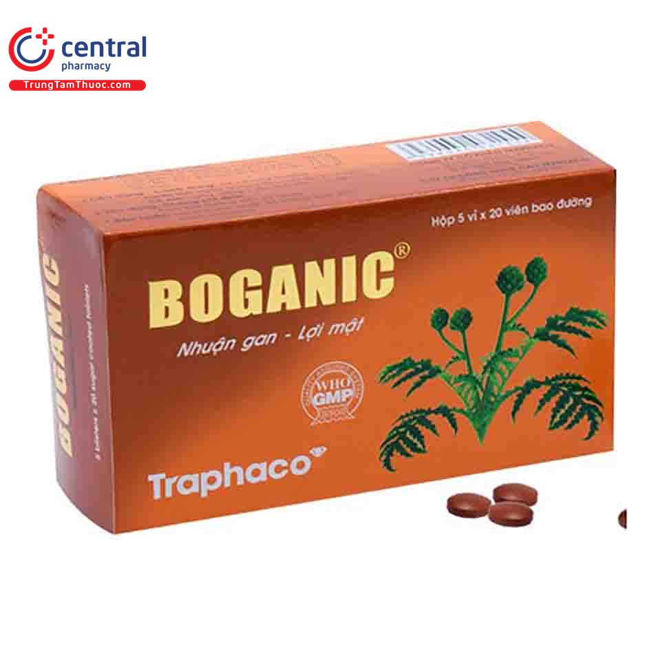 Thuốc Boganic (Hộp 5 vỉ x 20 viên bao đường) tăng cường chức năng gan