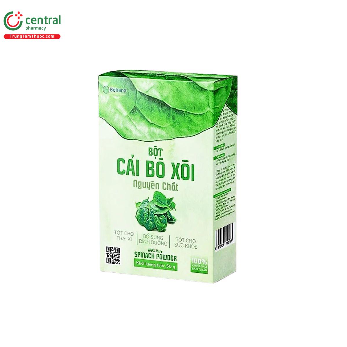 Bột Cải Bó Xôi Nguyên Chất Behena - Hỗ trợ xương khoẻ, tiêu hoá tốt