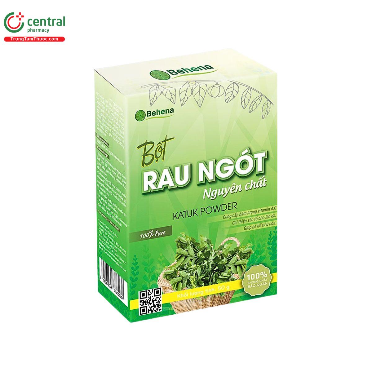 Bột Rau Ngót Nguyên Chất Behena - Cải thiện sắc tố da, chữa tưa lưỡi