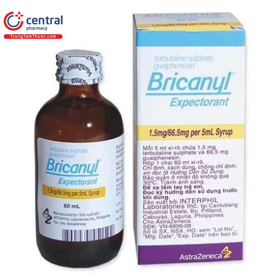 Thuốc Bricanyl Expectorant - điều trị hen phế quản, viêm phế quản