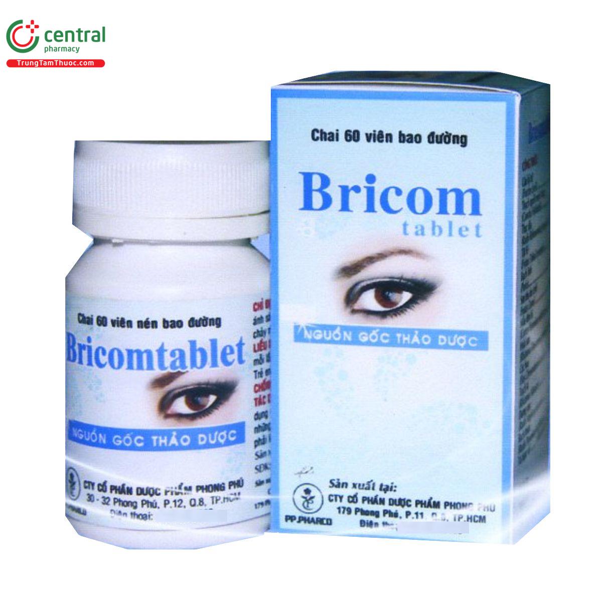 Thuốc Bricomtablet trị can thận âm hư, khô mắt, mỏi mắt, nhìn mờ