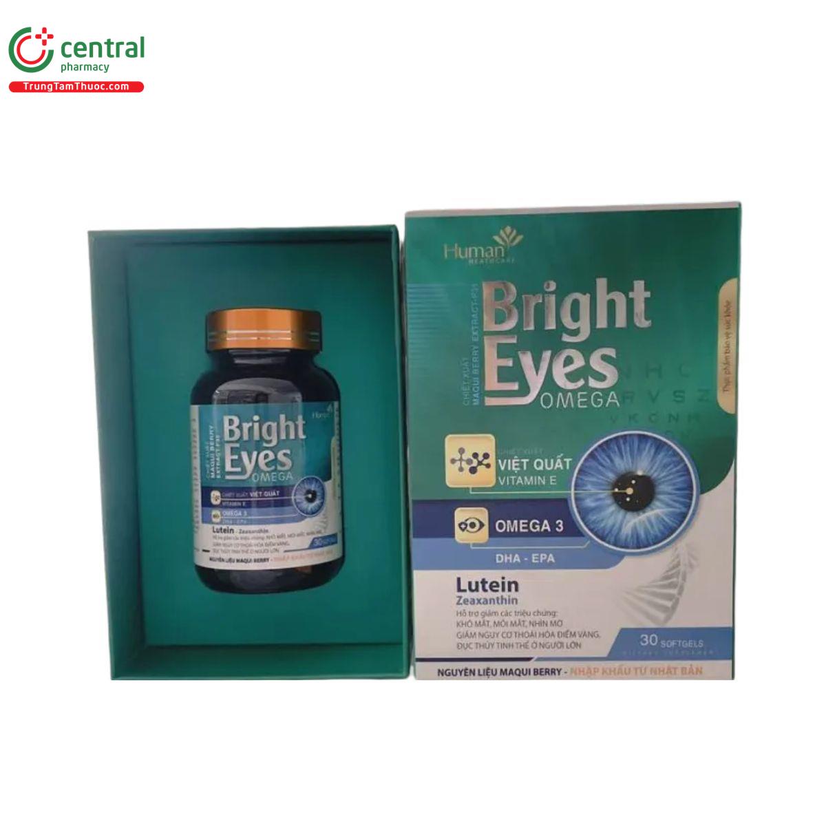 Thuốc Bright Eyes Omega làm giảm khô mắt, mỏi mắt, nhìn mờ