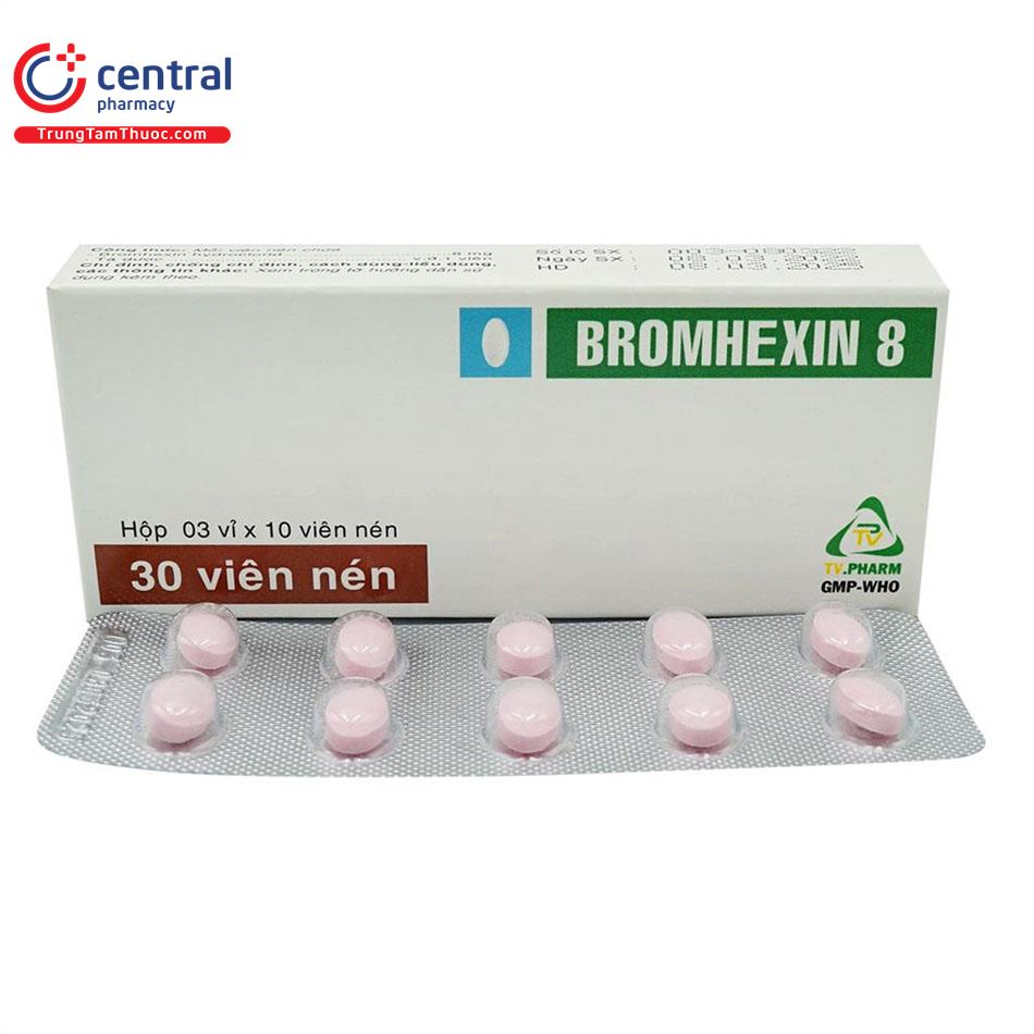 [CHÍNH HÃNG] Thuốc Bromhexin 8mg TV.Pharm giúp long đờm hiệu quả