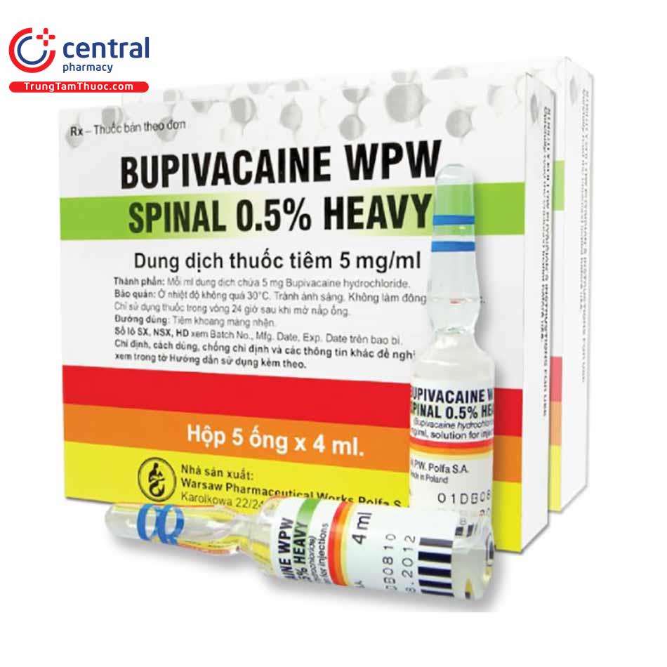 [CHÍNH HÃNG] Thuốc gây tê cục bộ Bupivacaine WPW Spinal 0.5% Heavy