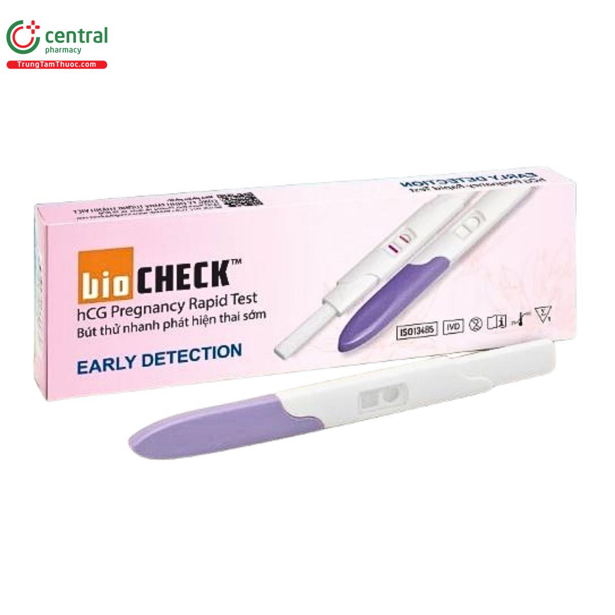 Bút thử thai Biocheck Early Detection hCG Pregnancy Rapid Test, giúp ...