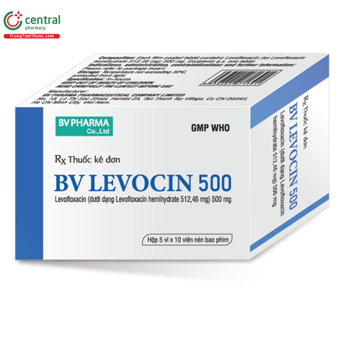 Thuốc BV Levocin 500mg điều trị nhiễm khuẩn do vi khuẩn nhạy cảm