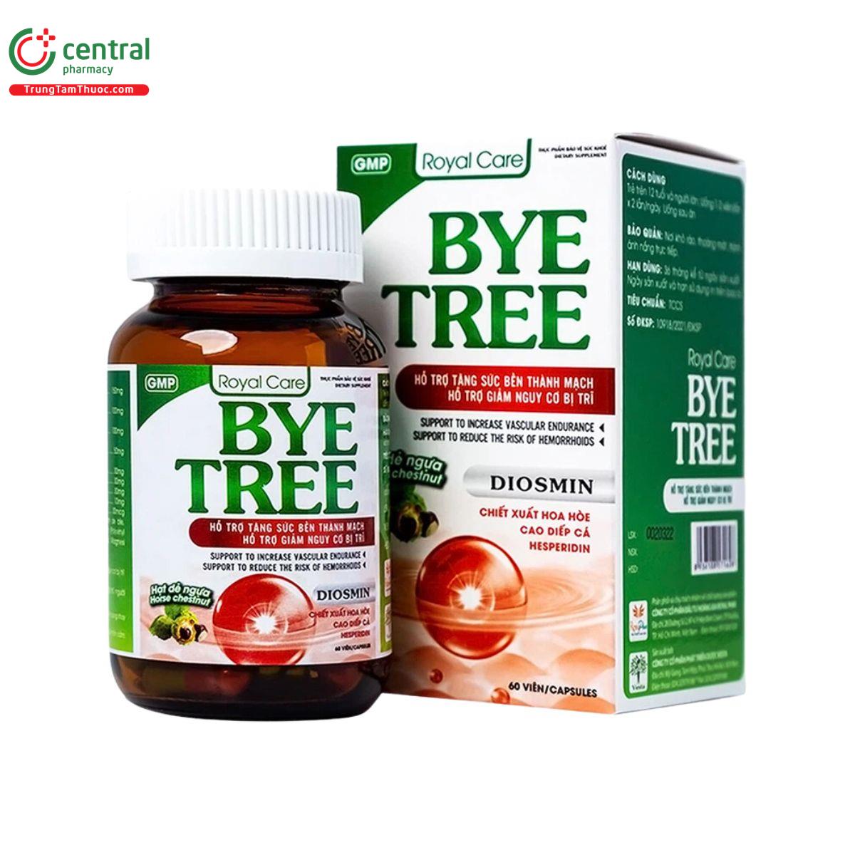 Viên uống Bye Tree Royal Care tăng sức bền thành mạch, giảm nguy cơ bị trĩ