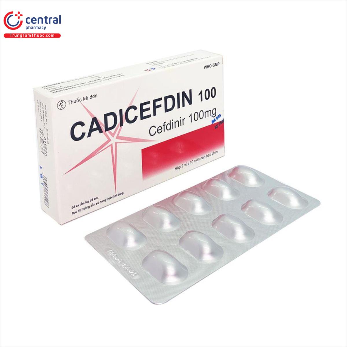 Thuốc Cadicefdin 100 điều trị nhiễm khuẩn ở cả người lớn và trẻ em