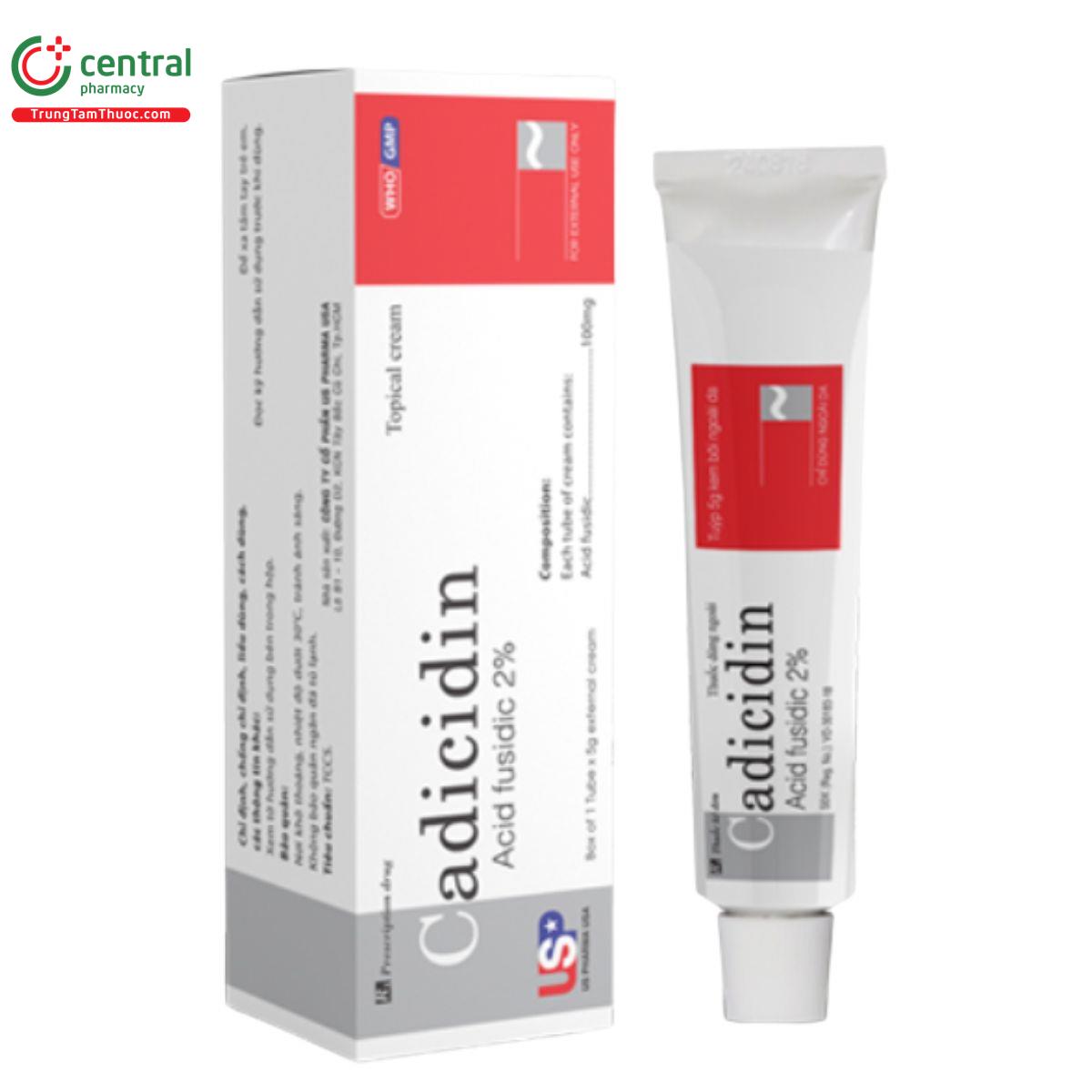 Thuốc Cadicidin - Điều trị nhiễm trùng da nguyên phát và thứ phát