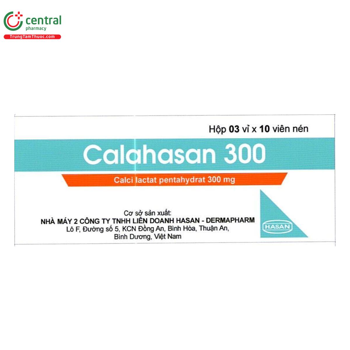 Thuốc Calahasan 300mg điều trị thiếu calci với người mang thai, loãng xương
