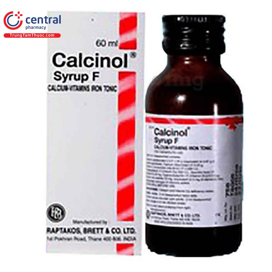 Thuốc Calcinol Syrup F 60ml phòng thiếu hụt vitamin, khoáng chất