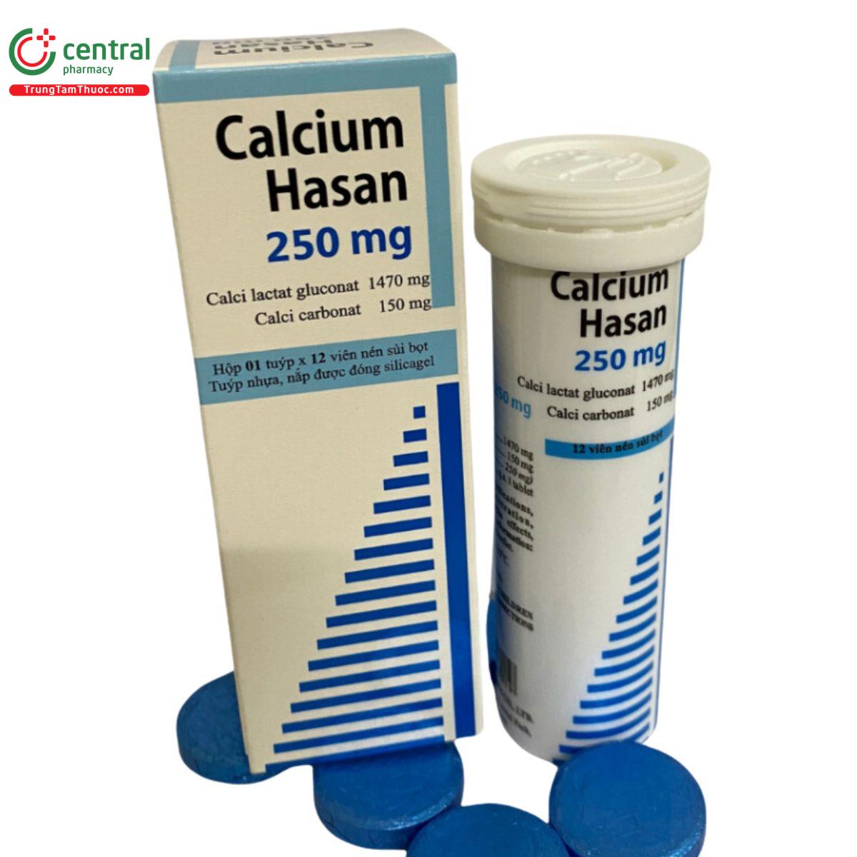Thuốc Calcium Hasan 250mg phòng ngừa và điều trị thiếu hụt Canxi