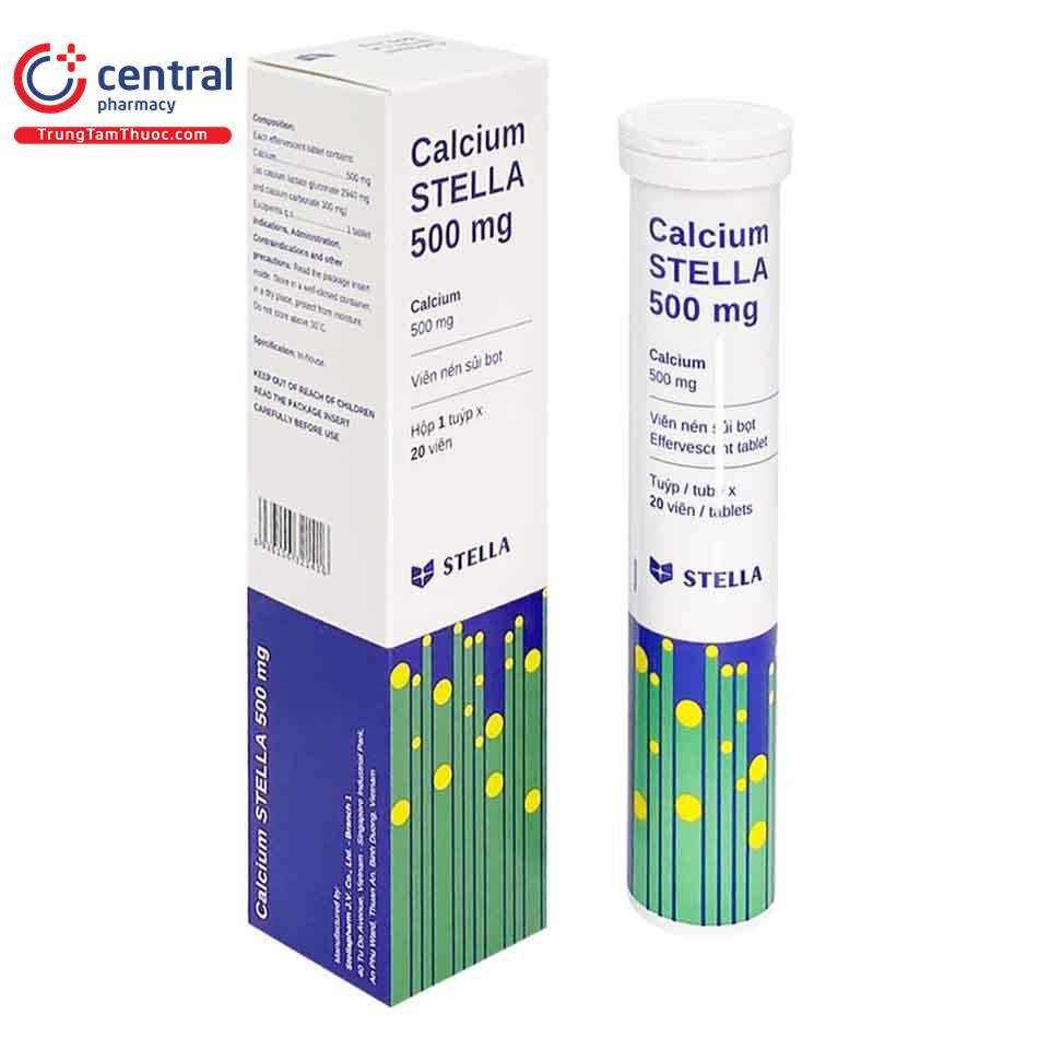 Viên sủi Calcium Stella 500mg: tác dụng, chỉ định, giá bán