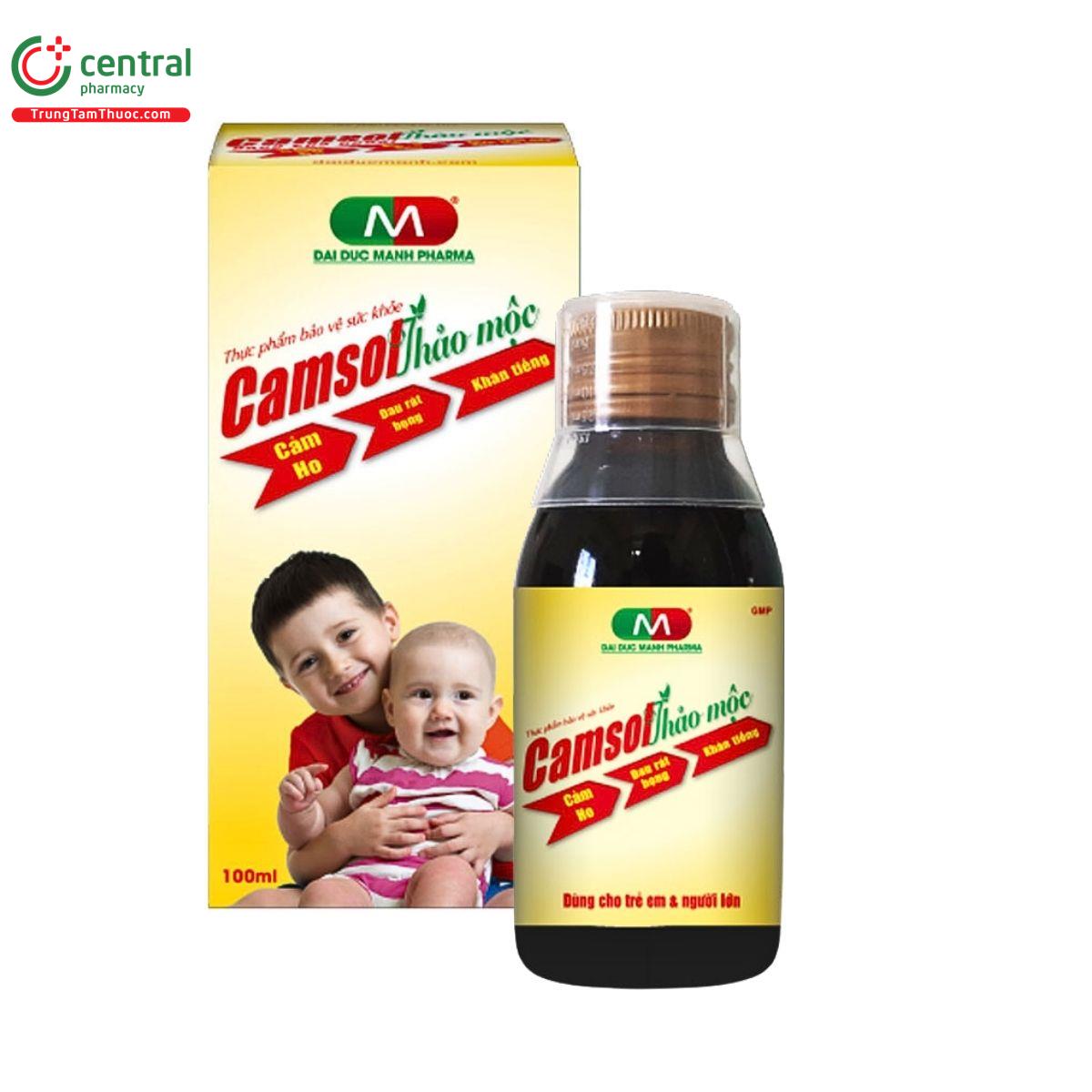Camsol Thảo Mộc - Hỗ trợ hạn chế ho, rát họng, khản tiếng