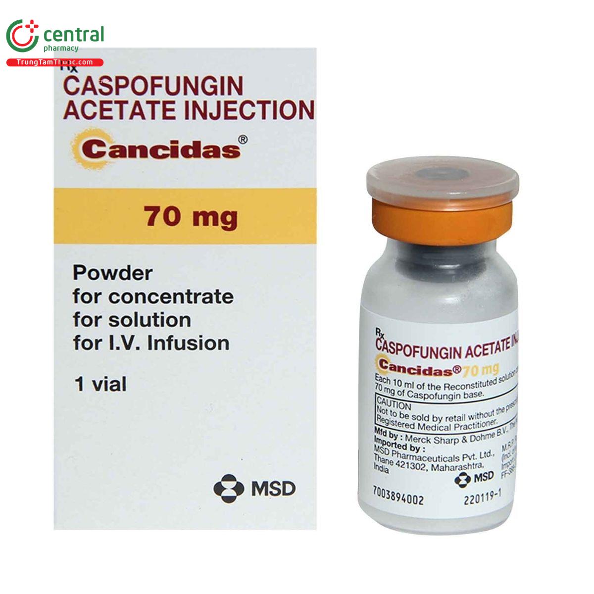 Thuốc Cancidas (caspofungin) điều trị nhiễm nấm giá bao nhiêu