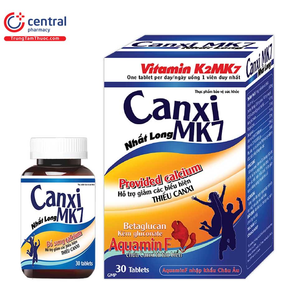 [CHÍNH HÃNG] Canxi MK7 Nhất Long bổ sung Canxi cho xương chắc khỏe