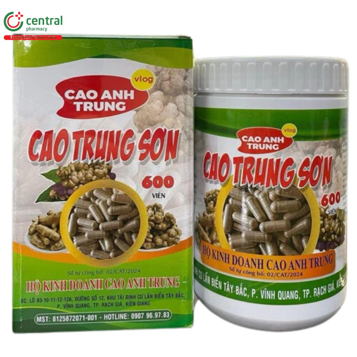 Thuốc Cao Trung Sơn (600 viên) - Giúp cải thiện đau nhức xương khớp