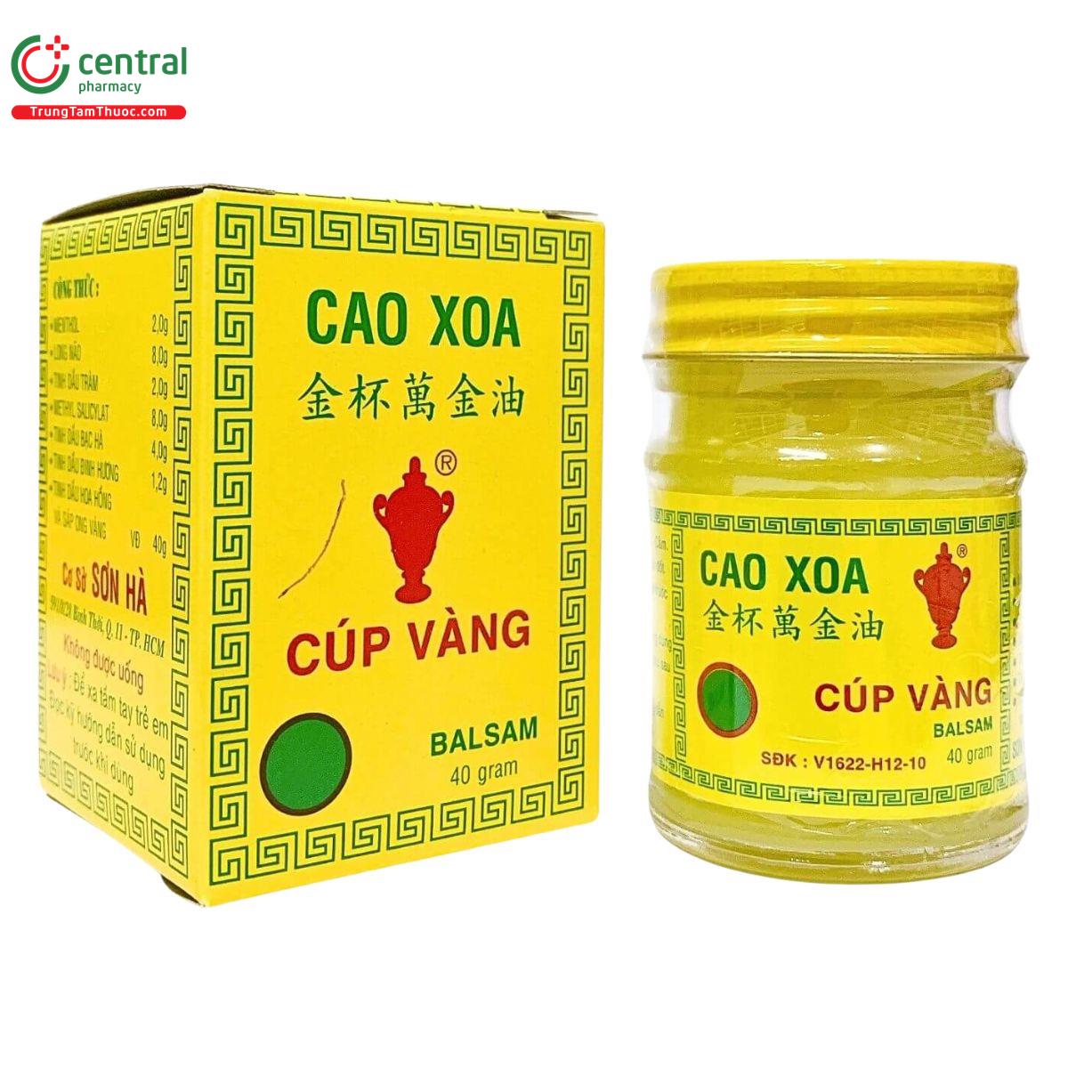 Thuốc Cao Xoa Cúp Vàng giúp giảm nhức đầu, ho, cảm, nhức mỏi người