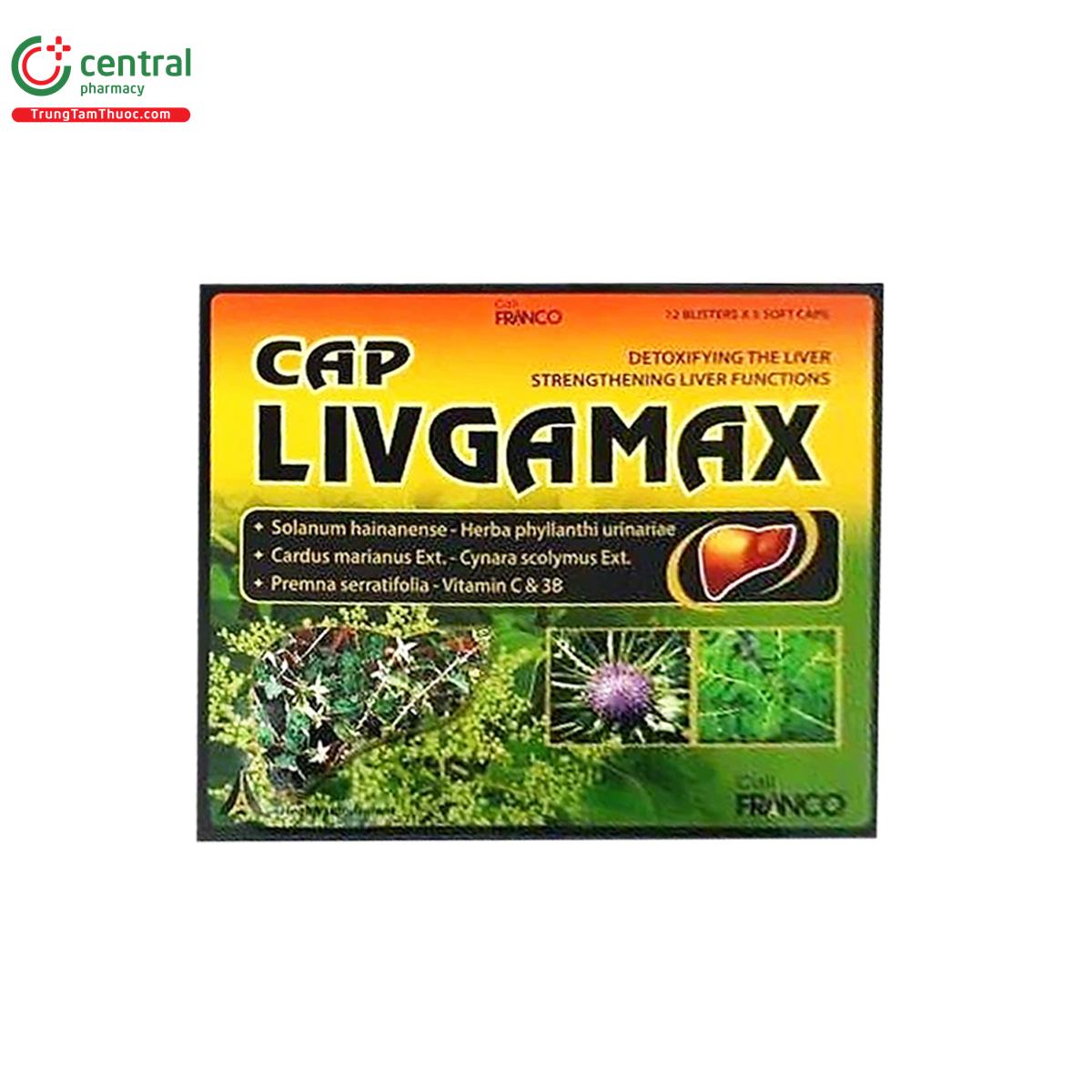 Thuốc Cap Livgamax - Hỗ trợ giải độc và tăng cường chức năng gan