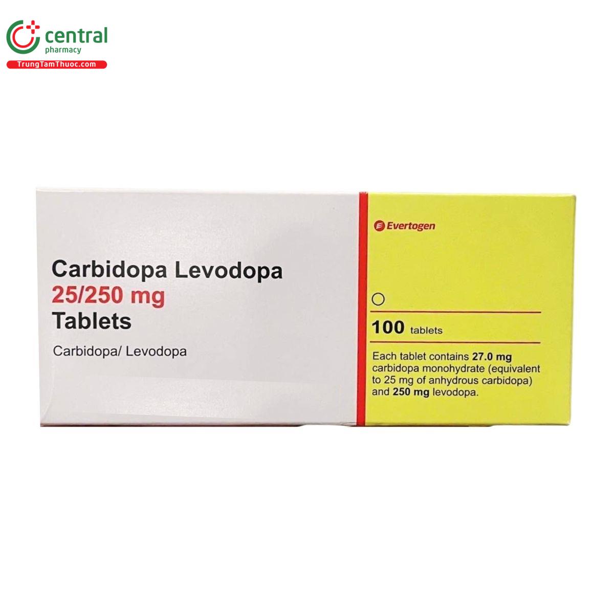 Thuốc Carbidopa Levodopa 25/250mg Evertogen - Điều trị bệnh Parkinson