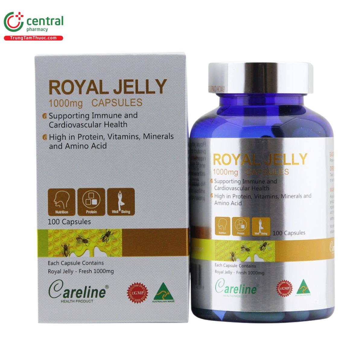 Thuốc Careline Royal Jelly 1000mg giúp làm đẹp da, ngàng ngừa lão hoá