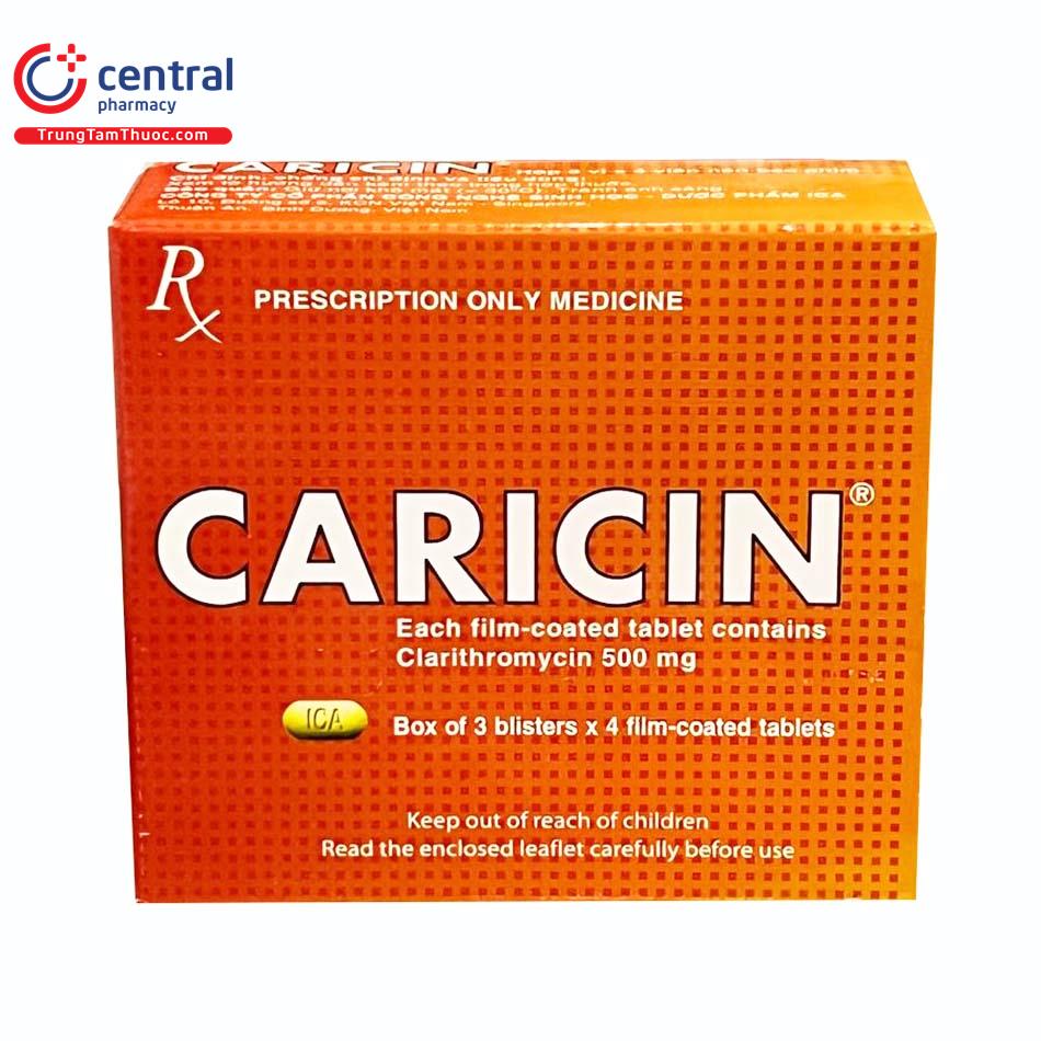 Thuốc Caricin 500mg điều trị nhiễm khuẩn: cách dùng, liều dùng