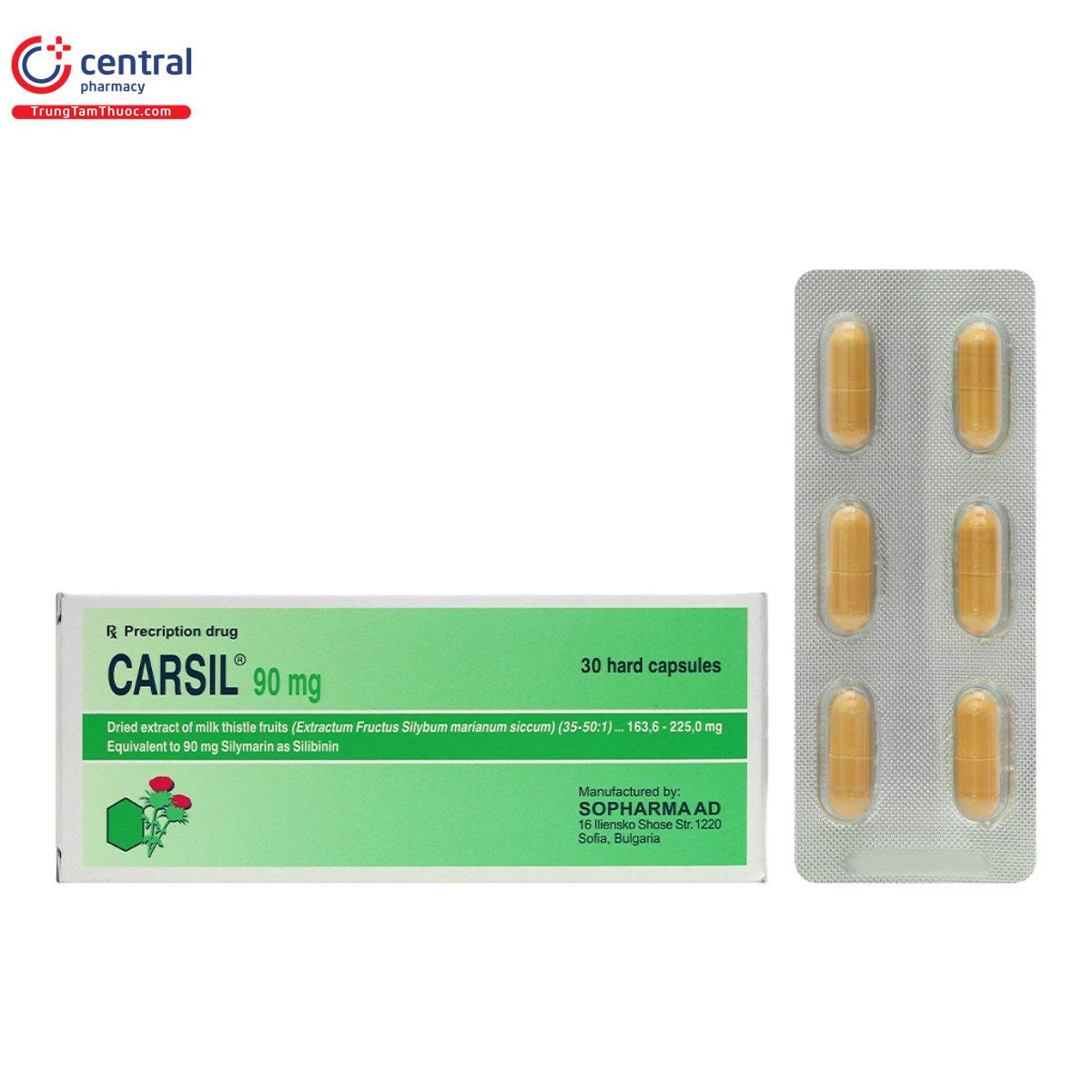 Thuốc Carsil 90mg - Thuốc bổ gan từ thiên nhiên an toàn, hiệu quả