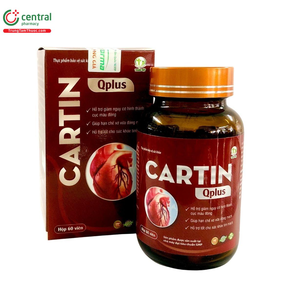 Thuốc CarTin Qplus hỗ trợ giảm nguy cơ hình thành cục máu đông
