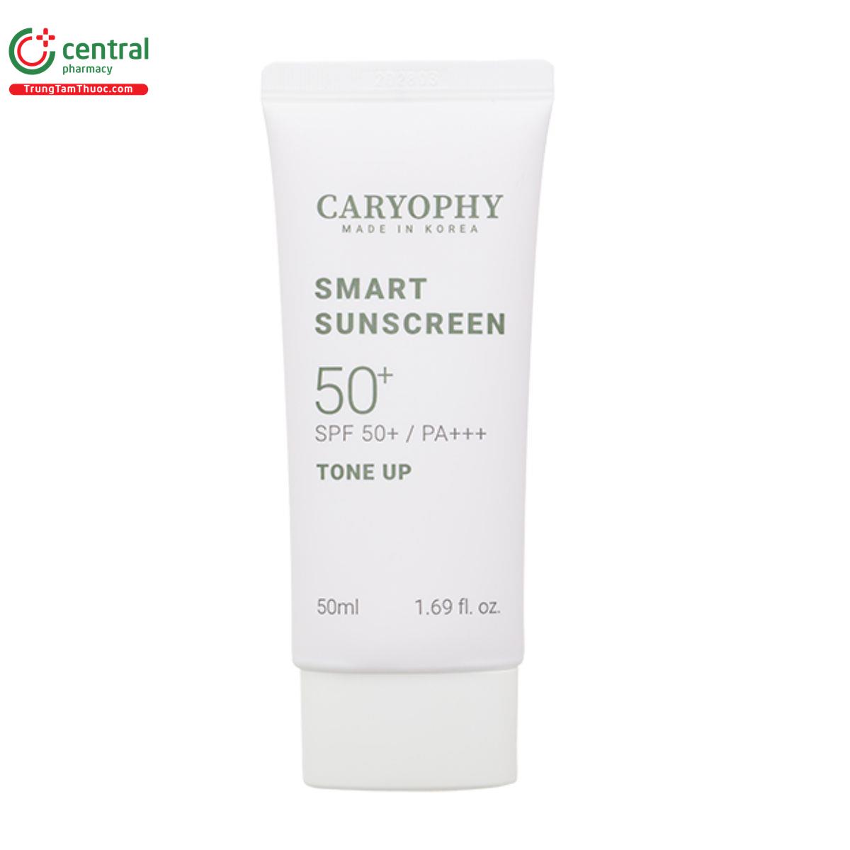 Caryophy Smart Sunscreen Tone Up - kem chống nắng nâng tone, ngừa mụn