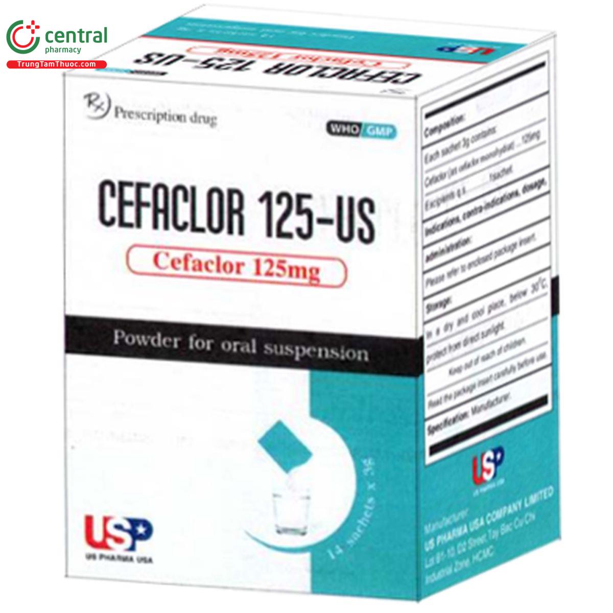 Thuốc Cefaclor 125 - US Điều trị nhiễm khuẩn đường hô hấp, tiết niệu