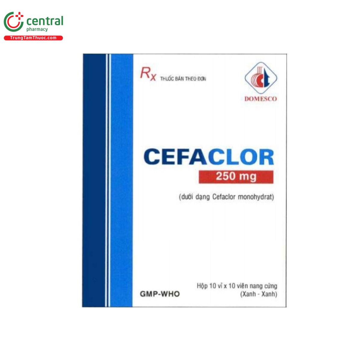 Thuốc Cefaclor 250mg Domesco (Viên nang cứng xanh-xanh) giá bao nhiêu