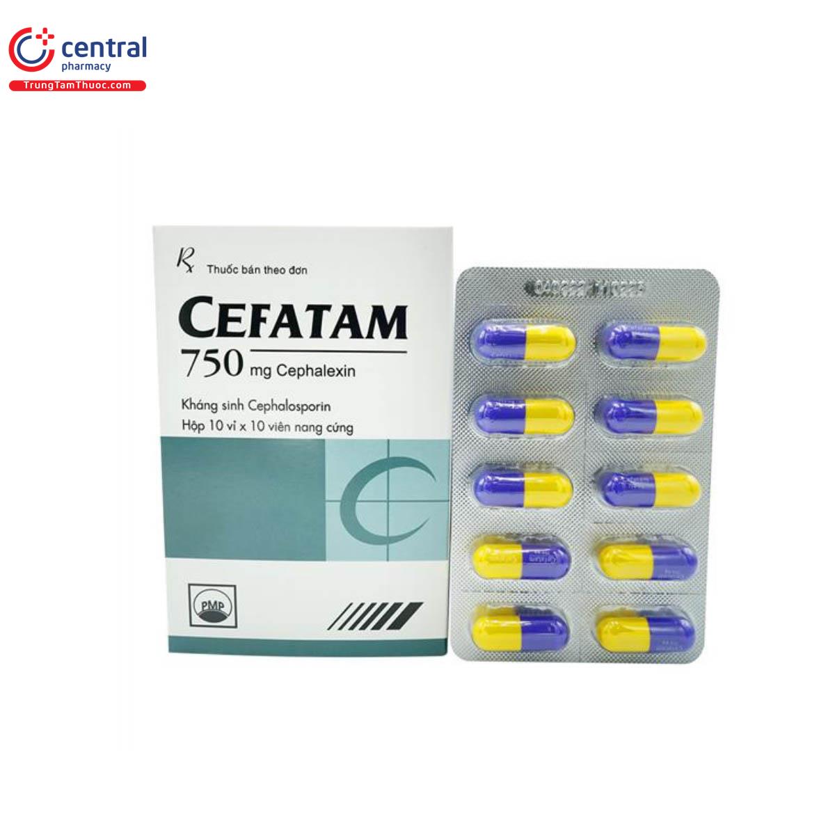 Thuốc Cefatam 750mg (Hộp 10 vỉ x 10 viên) - Thuốc điều trị nhiễm khuẩn ...