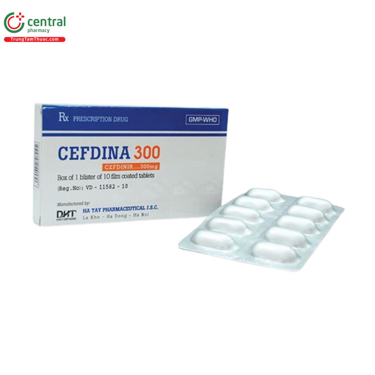 Thuốc Cefdina 300mg điều trị nhiễm khuẩn hô hấp, tiếu niệu, da