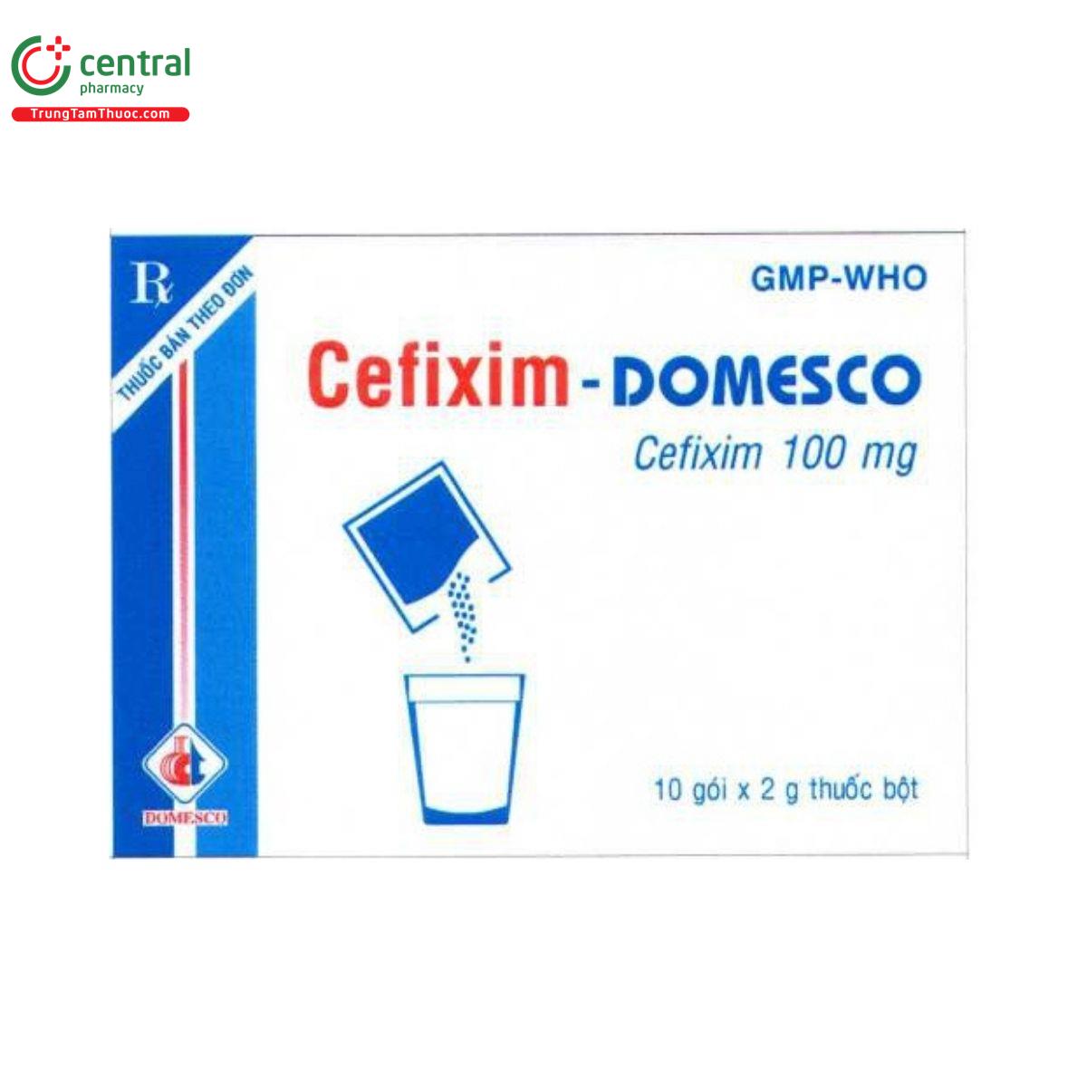 Thuốc Cefixim-Domesco 100mg: điều trị nhiễm khuẩn hô hấp, tiết niệu