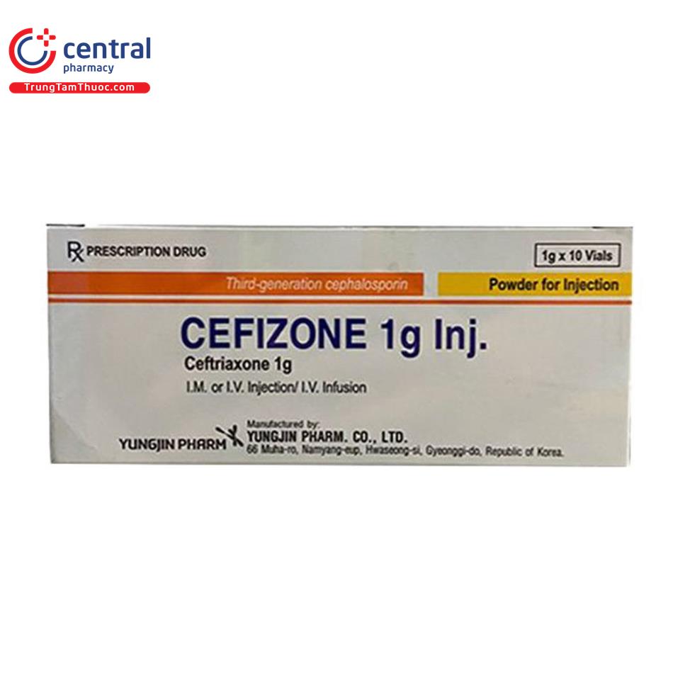 Thuốc Cefizone 1g Inj.: Cách dùng - liều dùng, lưu ý khi dùng