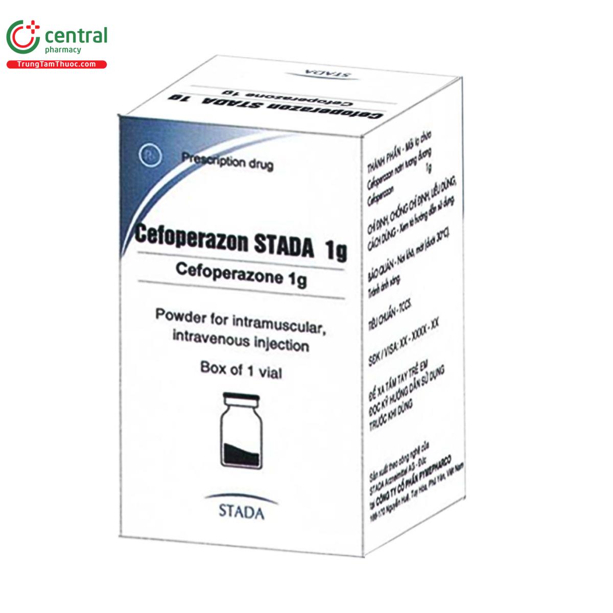 Thuốc Cefoperazon Stada 1g - Kháng sinh điều trị các nhiễm khuẩn nặng
