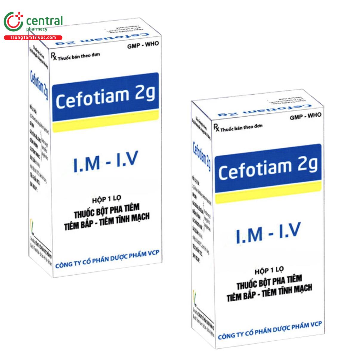 Thuốc Cefotiam 2g VCP - Điều trị nhiễm khuẩn huyết, viêm màng não
