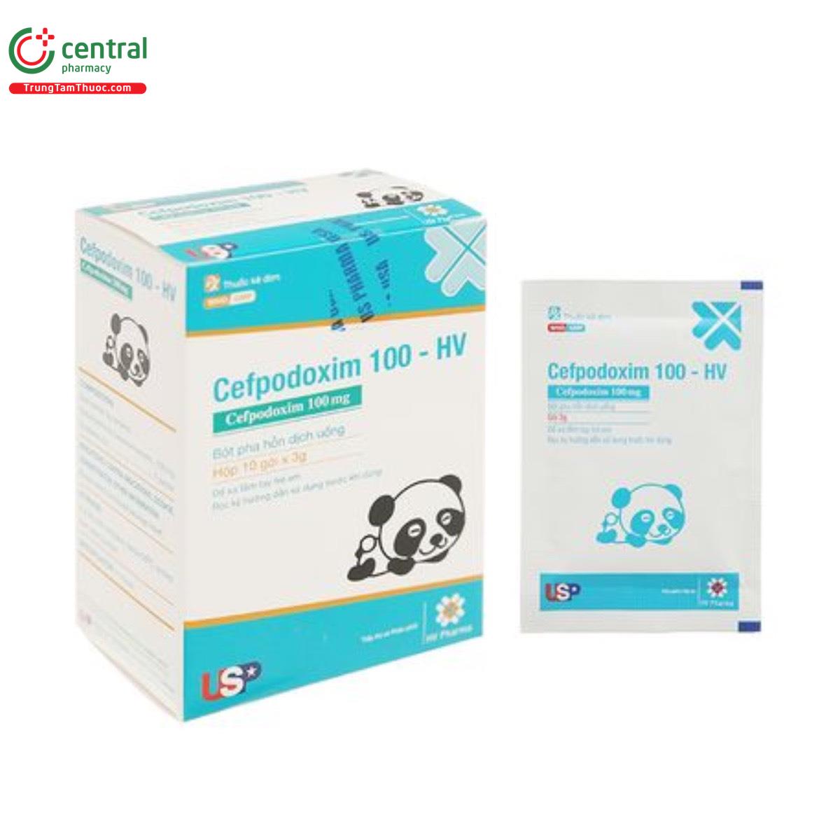 Thuốc Cefpodoxim 100 - HV: Điều trị nhiễm khuẩn hô hấp cho trẻ em