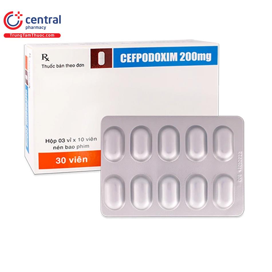 Thuốc Cefpodoxim 200mg TV.Pharm điều trị viêm đường hô hấp