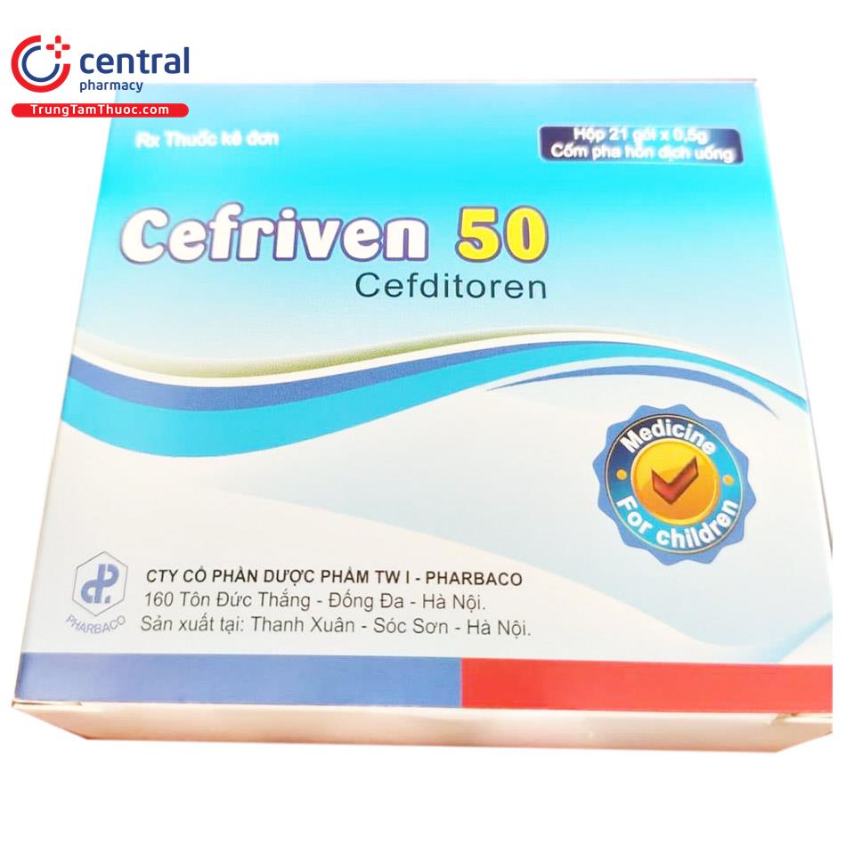 [CHÍNH HÃNG] Thuốc Cefriven 50 điều trị nhiễm trùng ở trẻ