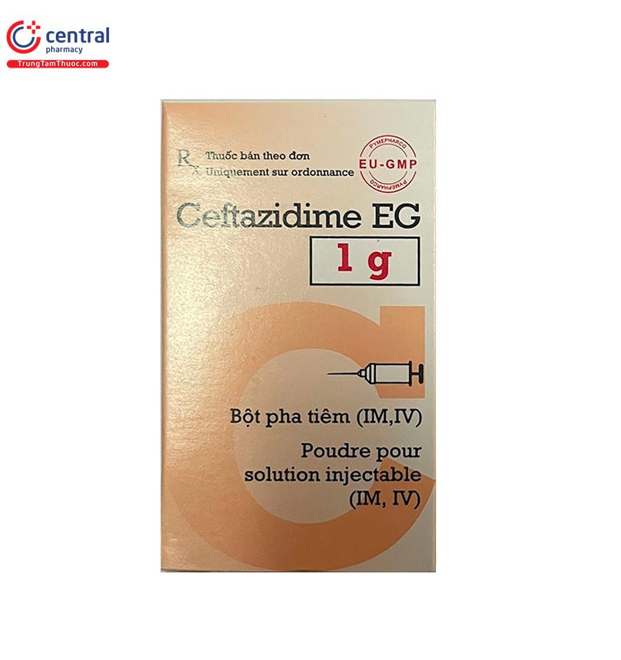 Thuốc Ceftazidime EG 1g - Kháng sinh điều trị tình trạng nhiễm trùng
