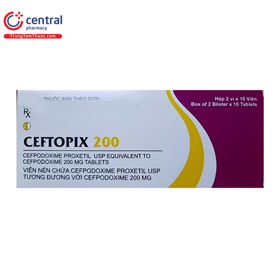 Thuốc Ceftopix 200 điều trị nhiễm khuẩn, nhiễm ký sinh trùng