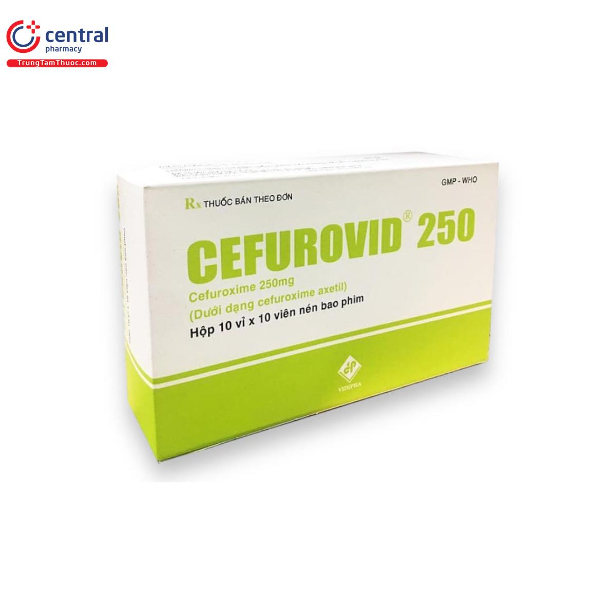 Thuốc Cefurovid 250 (Hộp 10 vỉ x 10 viên) - Thuốc điều trị nhiễm khuẩn ...