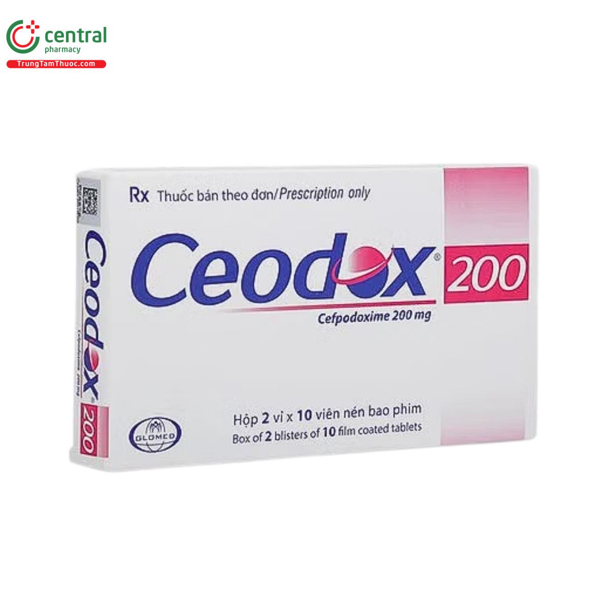 Thuốc Ceodox 200 - Kháng sinh đường uống điều trị nhiễm khuẩn