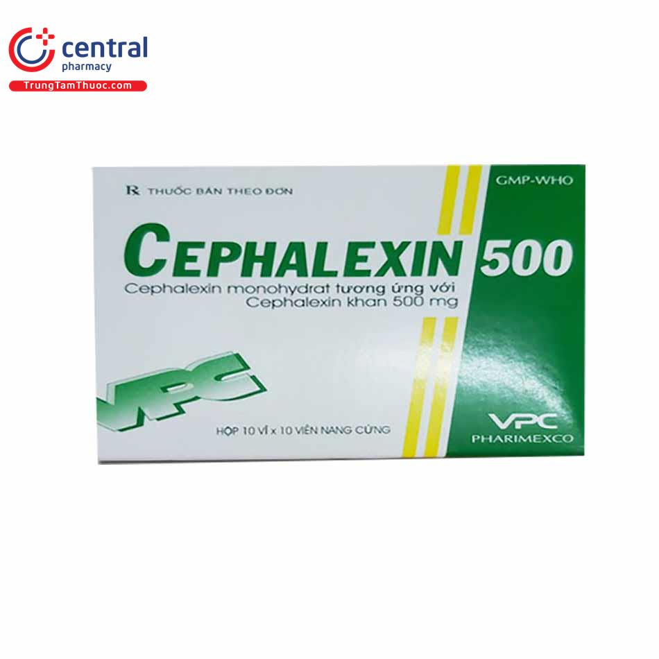 [CHÍNH HÃNG] Thuốc Cephalexin 500 VPC: Điều trị nhiễm khuẩn hô hấp