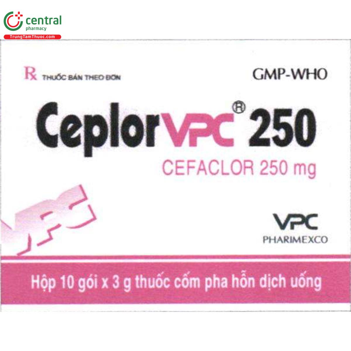 Thuốc Ceplorvpc 250 - Điều trị viêm tai giữa cấp, viêm xoang cấp